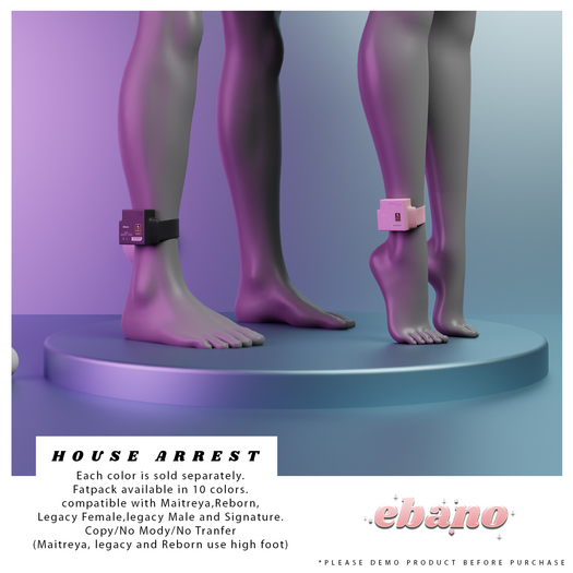 Second Life Marketplace - Ebano-House Arrest(BLACK)
